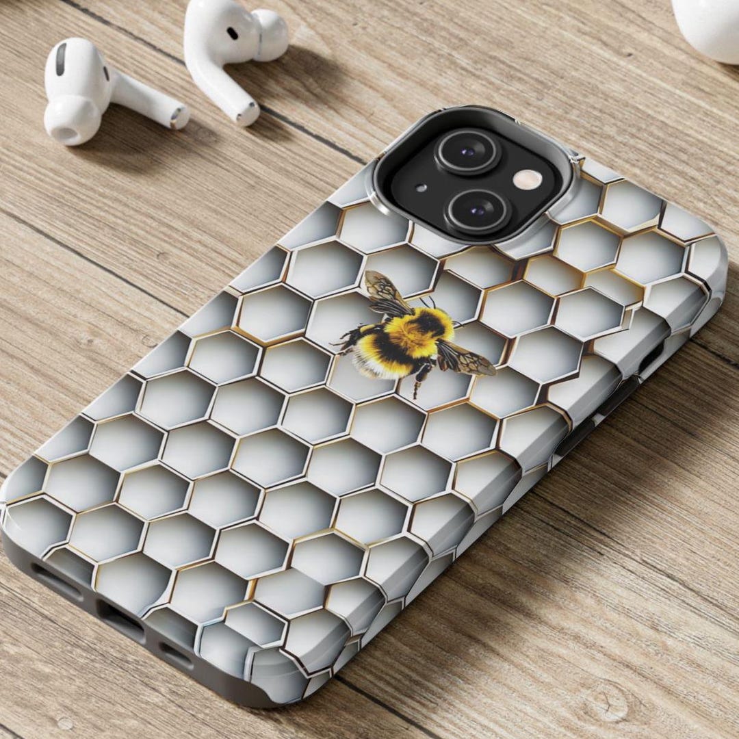 Bumble Bee Honeycomb Phone Case for iPhone Samsung Models, Pollinator ...
