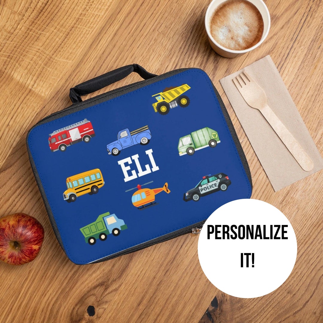 Cars & Trucks Lunch Bag, Kids Lunch Kit, Grandparent Gift, Student Gift ...