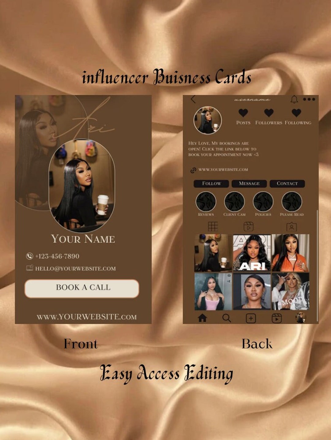 2023-2024 Influencer Business Cards Instagram Business Card, IG ...
