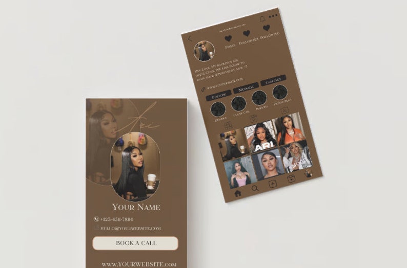 2023-2024 Influencer Business Cards Instagram Business Card, IG ...