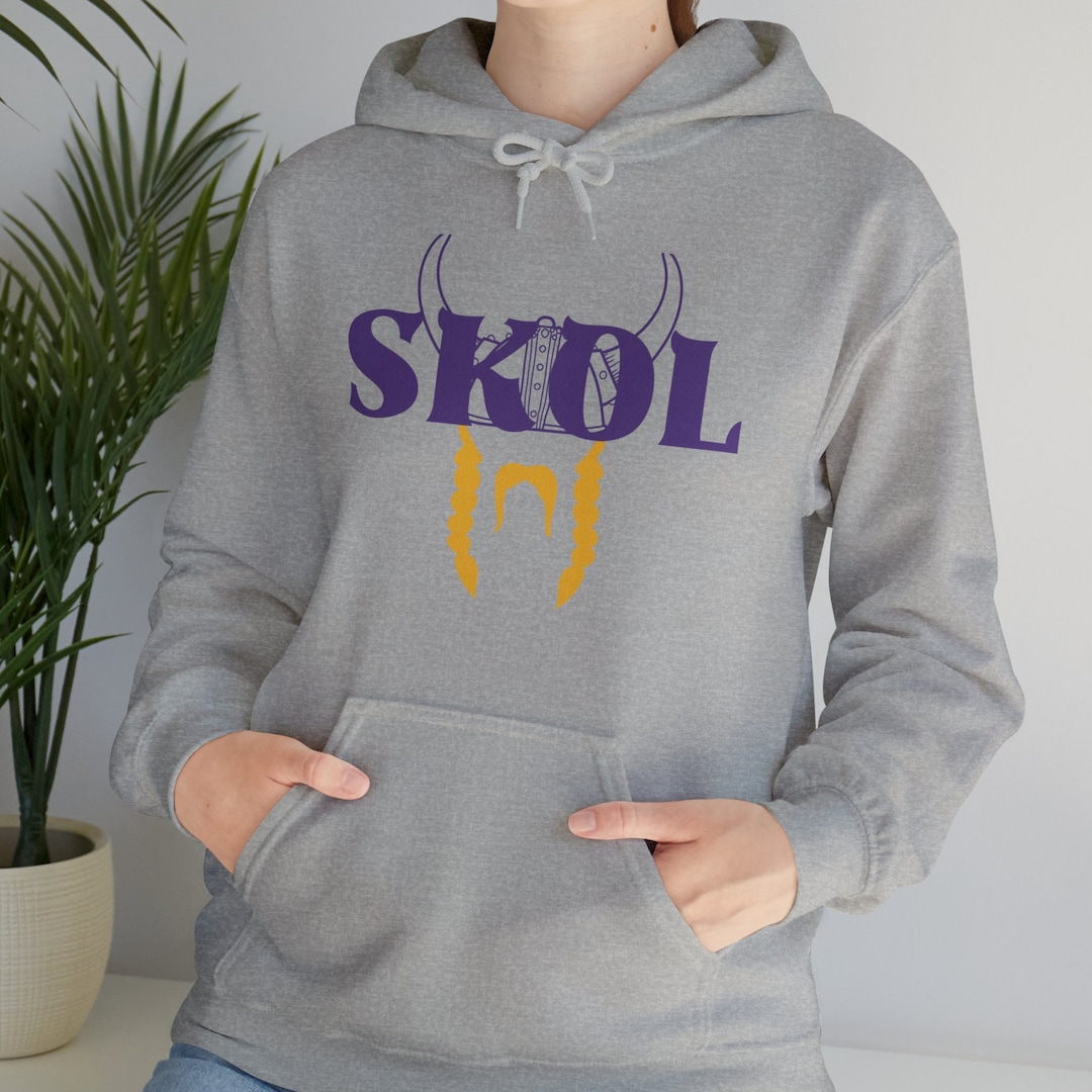 Minnesota Vikings Hooded Sweatshirt Skol Sweatshirt - Etsy