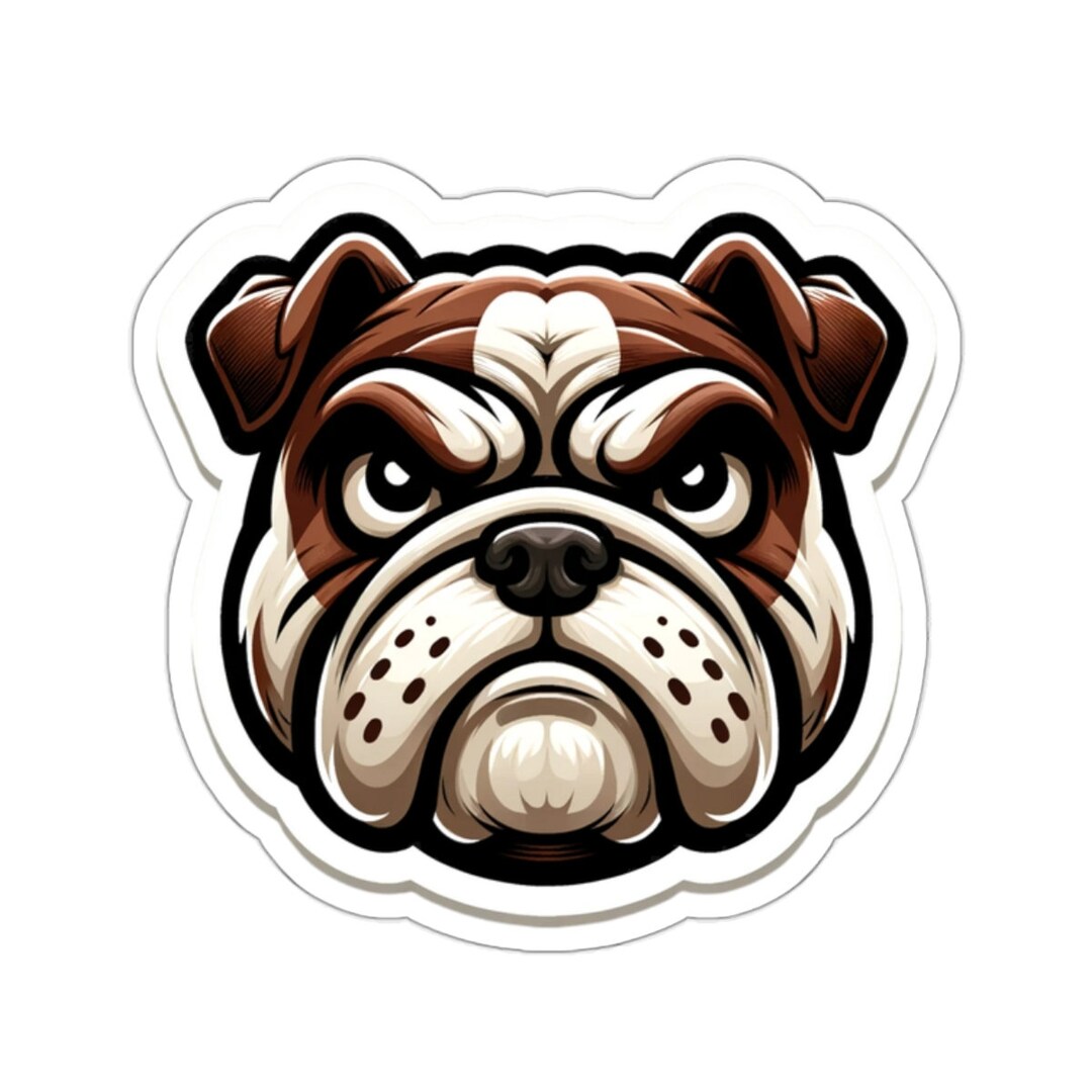 Sticker Kiss-cut Bulldog Sticker - Etsy