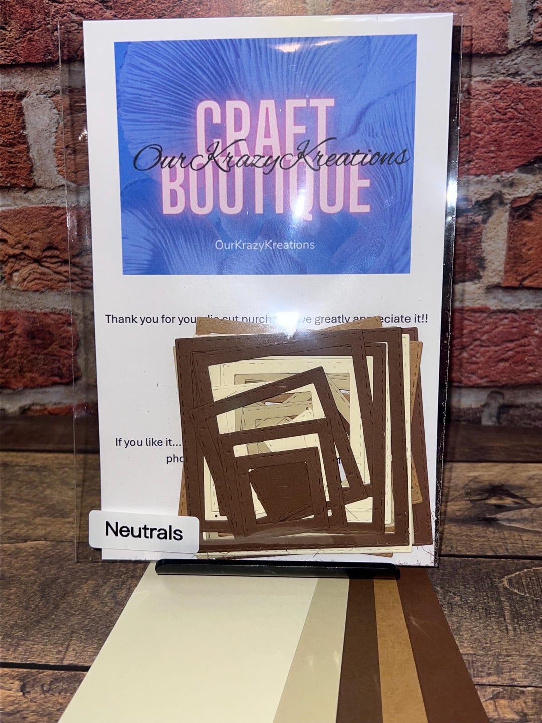 35 -NEW!!! NEUTRALS - Precut Die Cut Square Frames - Made From 65lb ...