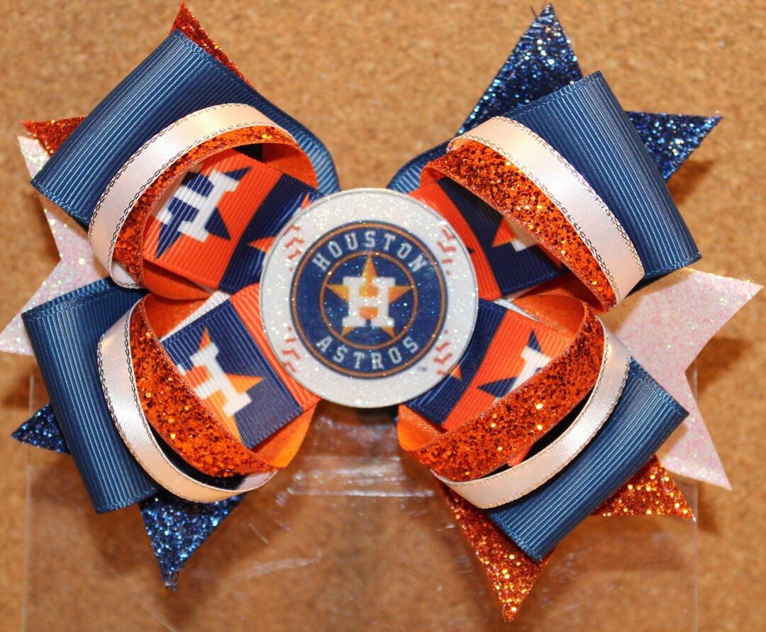 Handmade Houston Astros Hair Bow - Etsy