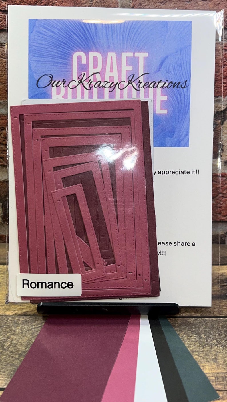 40 -NEW!!! ROMANCE - Precut Die Cut Rectangle Frames - Made From 65lb ...