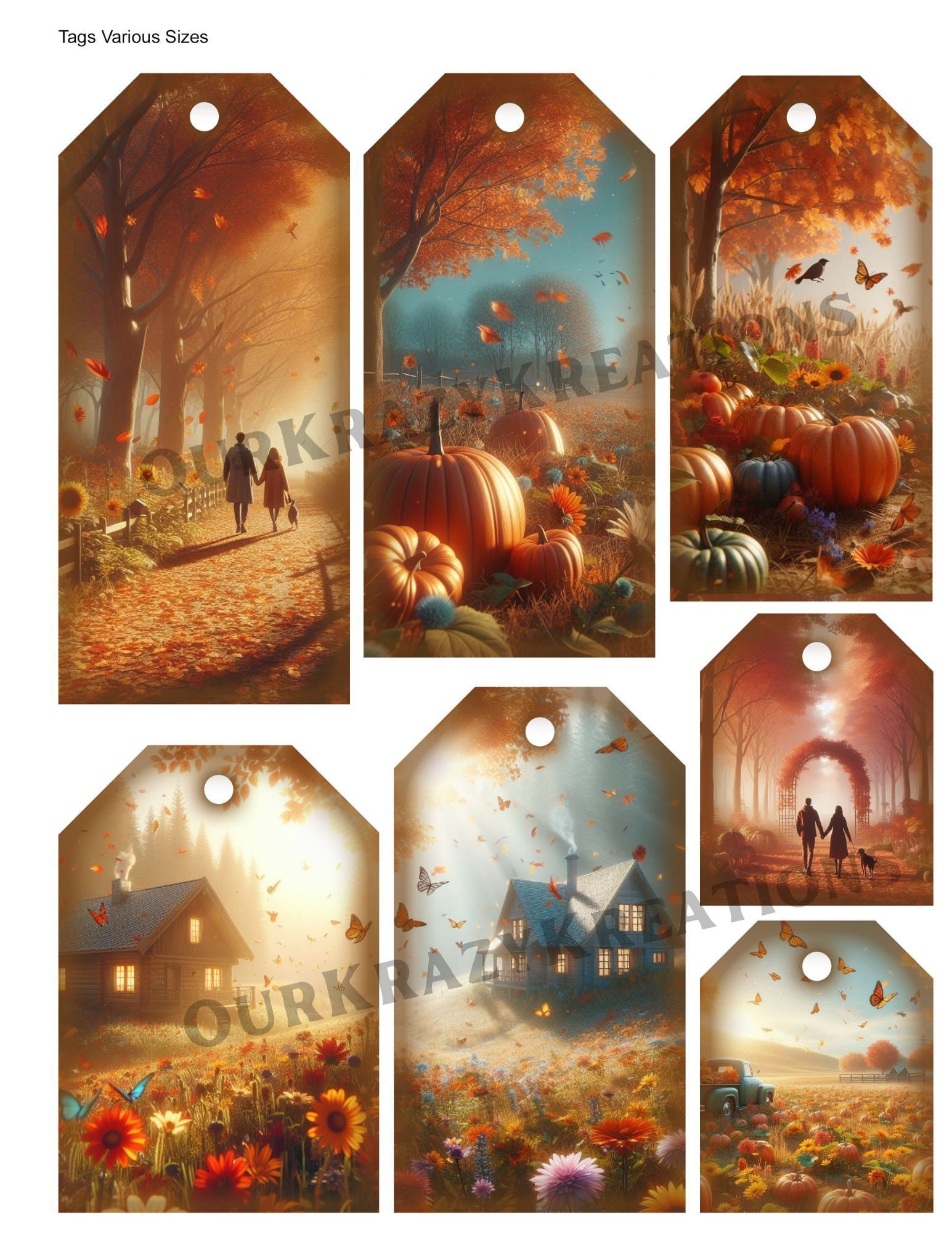 LARGE BUNDLE Autumn Breeze Junk Journal Kit Lots of Ephemera, Pockets ...