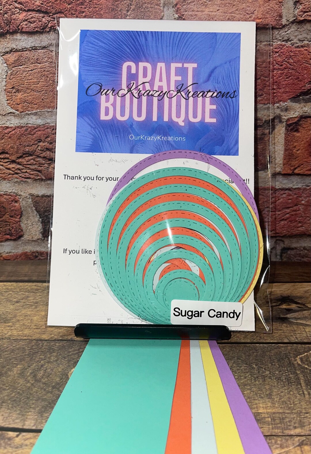 NEW!!! 40 SUGAR CANDY Precut Die Cut Circle Frames - Made From 65lb ...