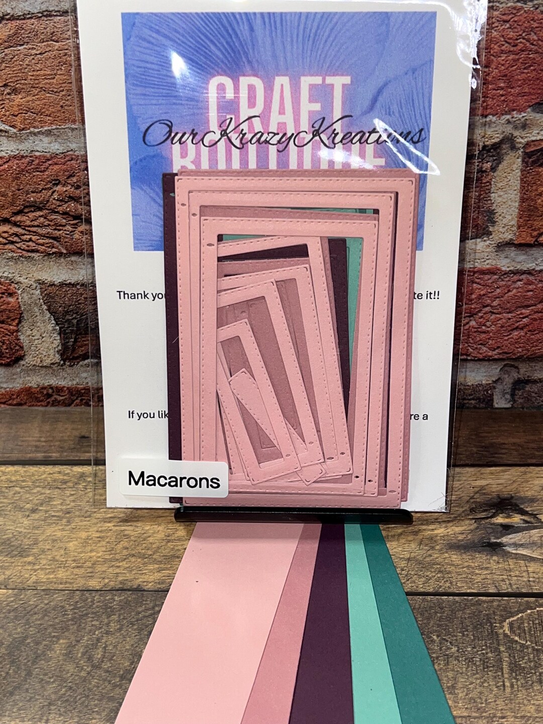 40 -NEW!!! MACARONS - Precut Die Cut Rectangle Frames - Made From 65lb ...