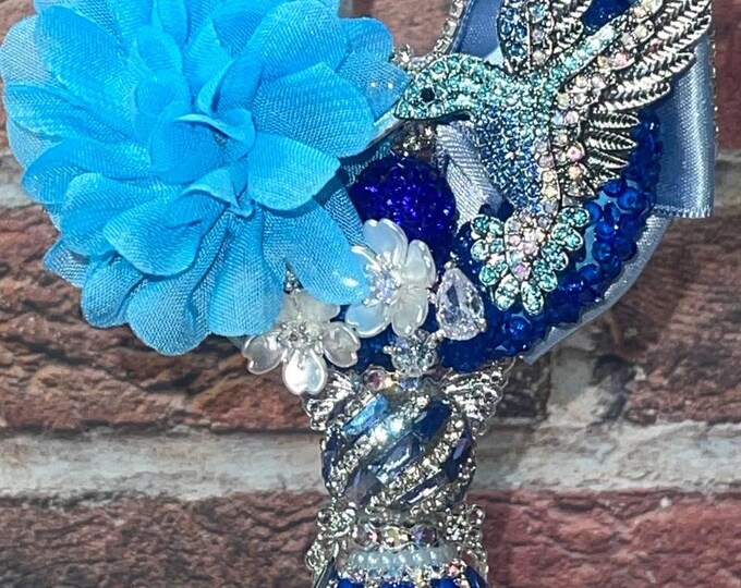 BEAUTIFUL BLING PEN!!! Blingy Hummingbird With Flower and Satin ...