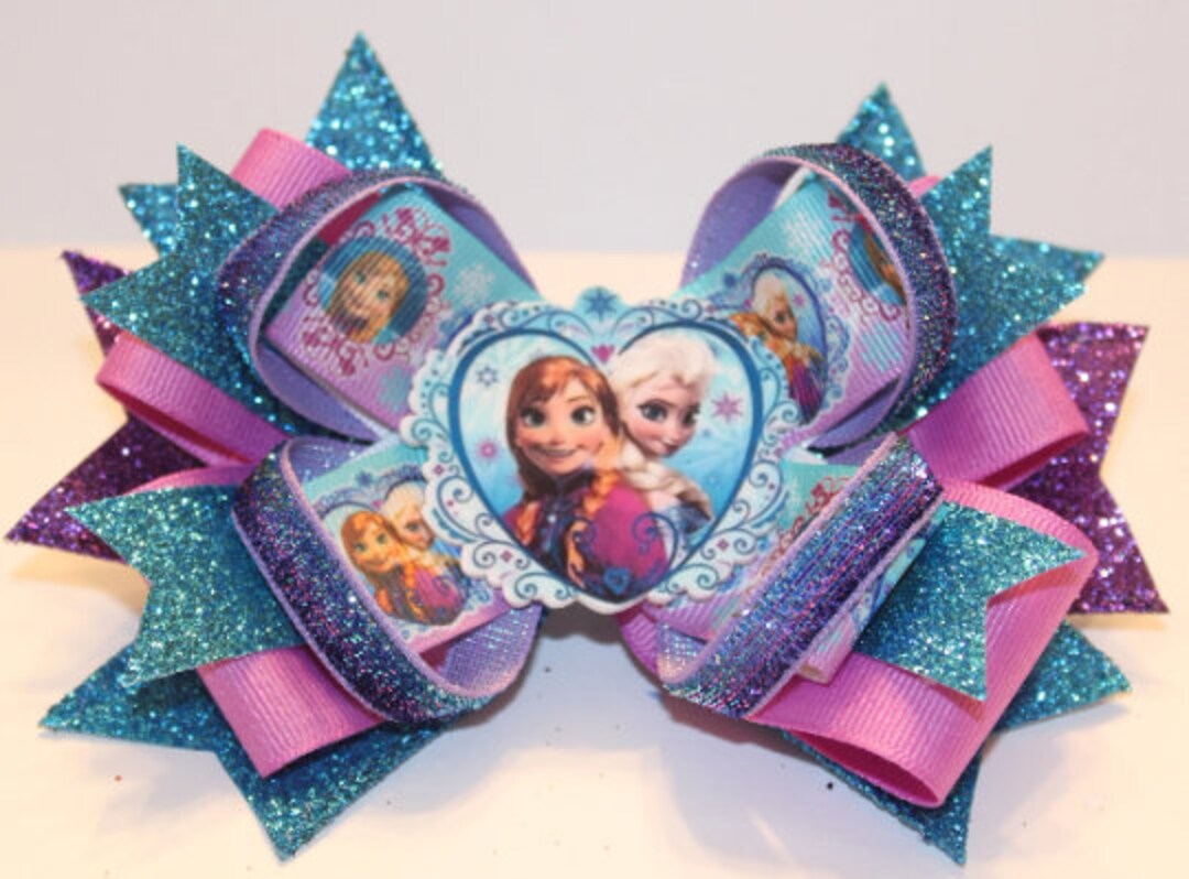 Handmade Frozen Princesses Hair Bow - Etsy