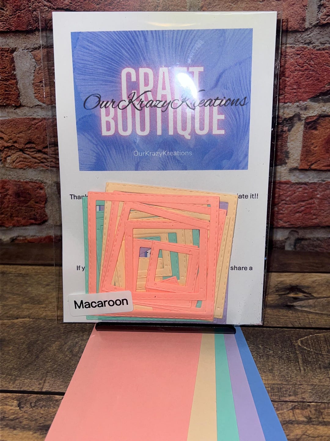 35 -NEW!!! MACAROON - Precut Die Cut Square Frames - Made From 65lb ...