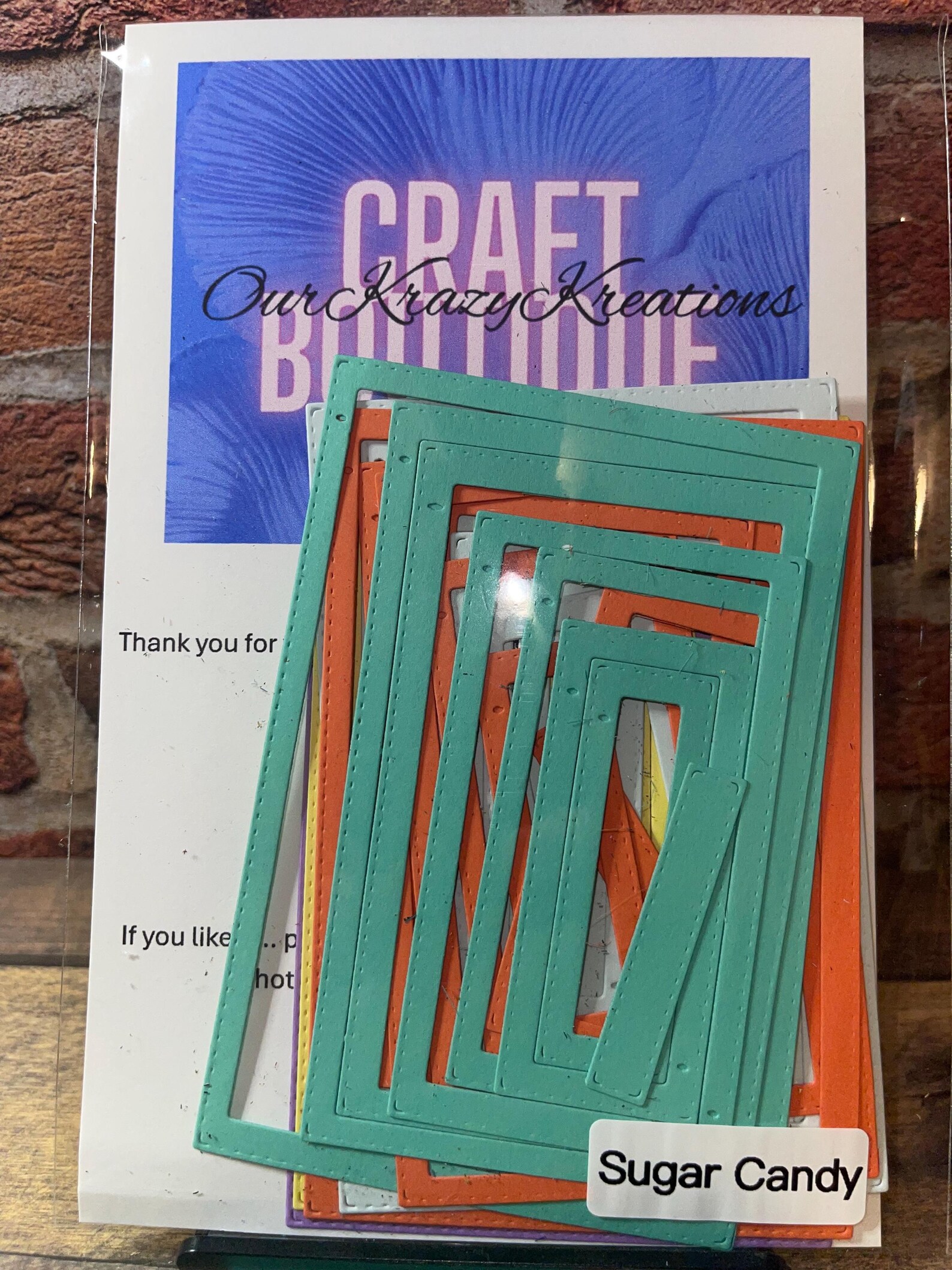 NEW!!! 40 - SUGAR CANDY Precut Die Cut Rectangle Frames - Made From ...