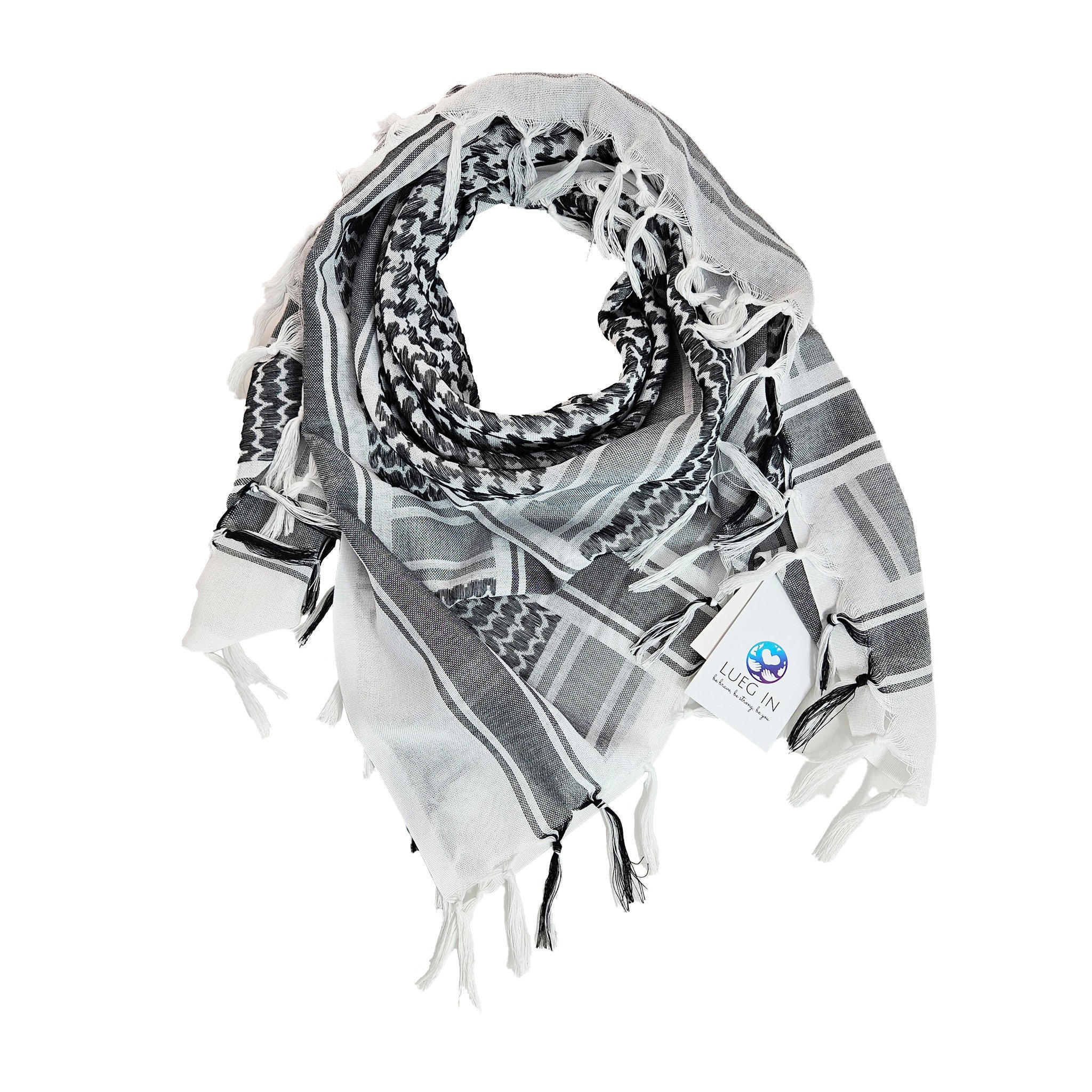 Black and White Kufiya, Palestinian Scarves, Hatta or Kufiya - Etsy
