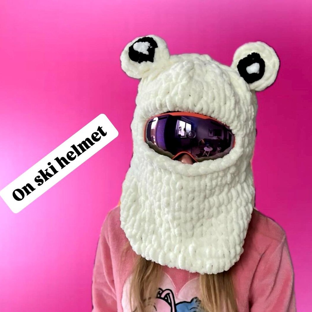 Balaclava Milky Frog, Ski Helmet, Balaclava Helmet, Balaclava Mask ...