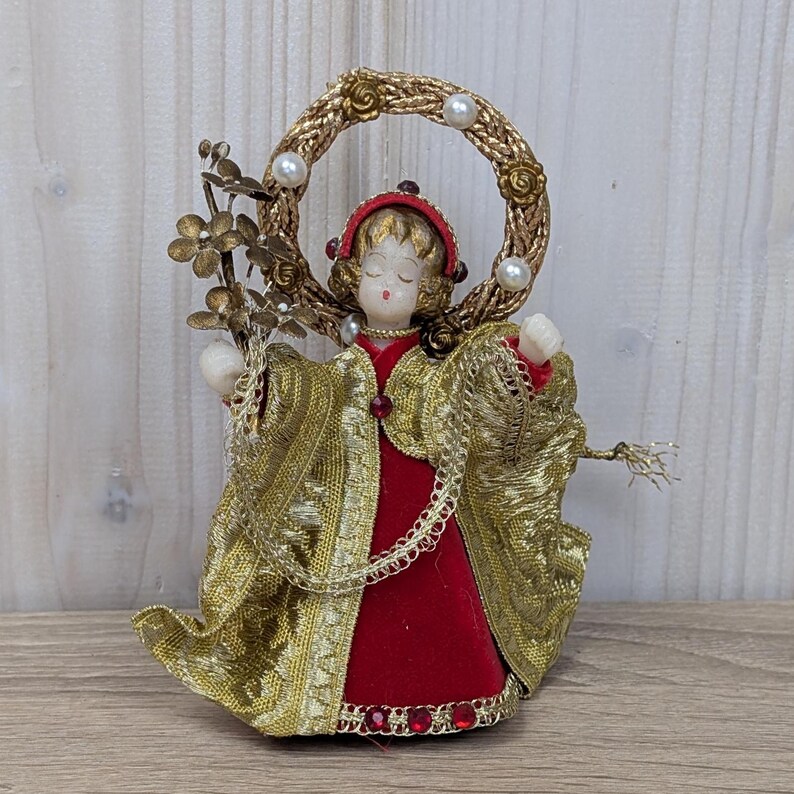 Koestel Angel Collection, Germany, Christmas Figurines, Brocade, Mid ...