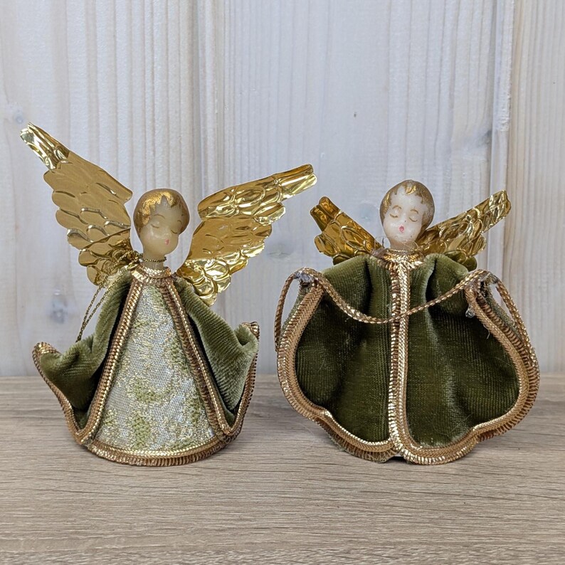 Koestel Angel Collection, Germany, Christmas Figurines, Brocade, Mid ...
