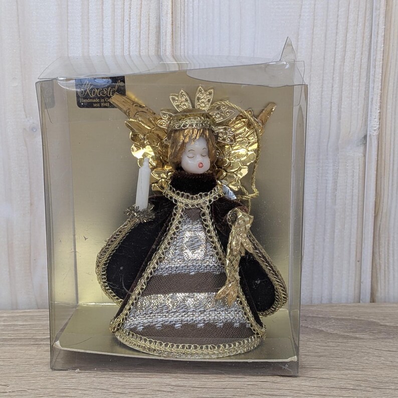 Koestel Angel Collection, Germany, Christmas Figurines, Brocade, Mid ...