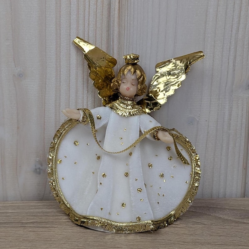 Koestel Angel Collection, Germany, Christmas Figurines, Brocade, Mid ...