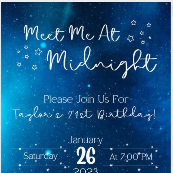 Meet Me at Midnight Invitation - Etsy