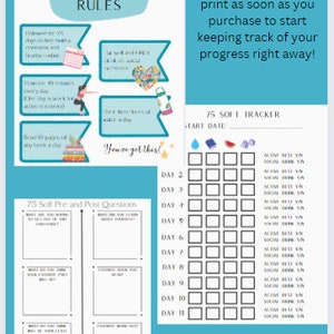 75 Hard Tracker, 75 Soft Tracker, Progress Tracker - Etsy