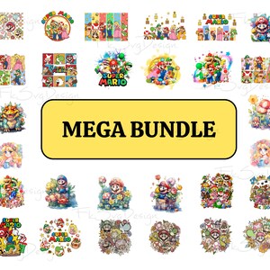62 Design Mega Bundle Mario, Super Mario Png Bundle, Super Mario Bros ...