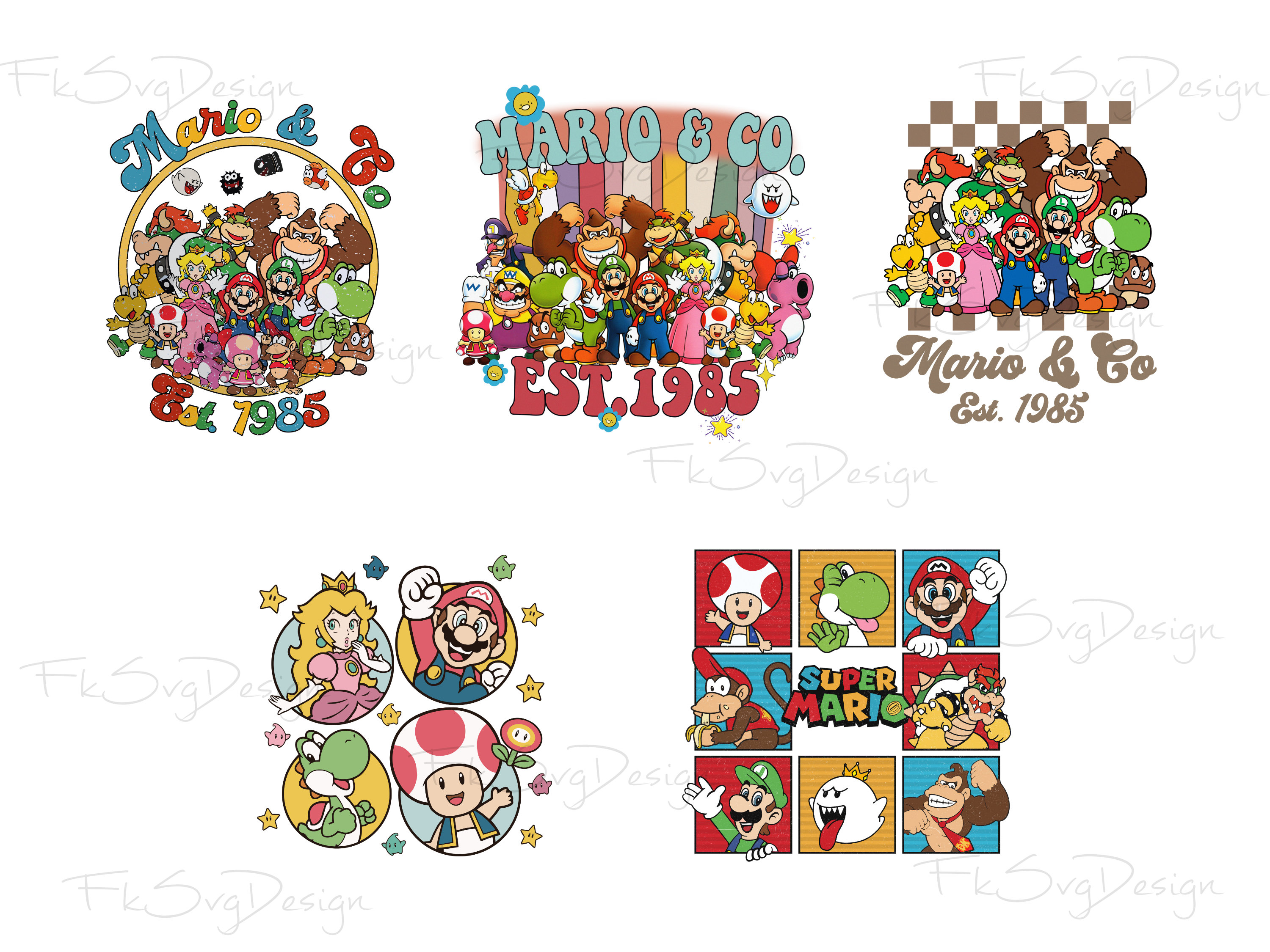 Super Mario Svg Bundle Super Mario Bros PNG Mario Clipart - Etsy