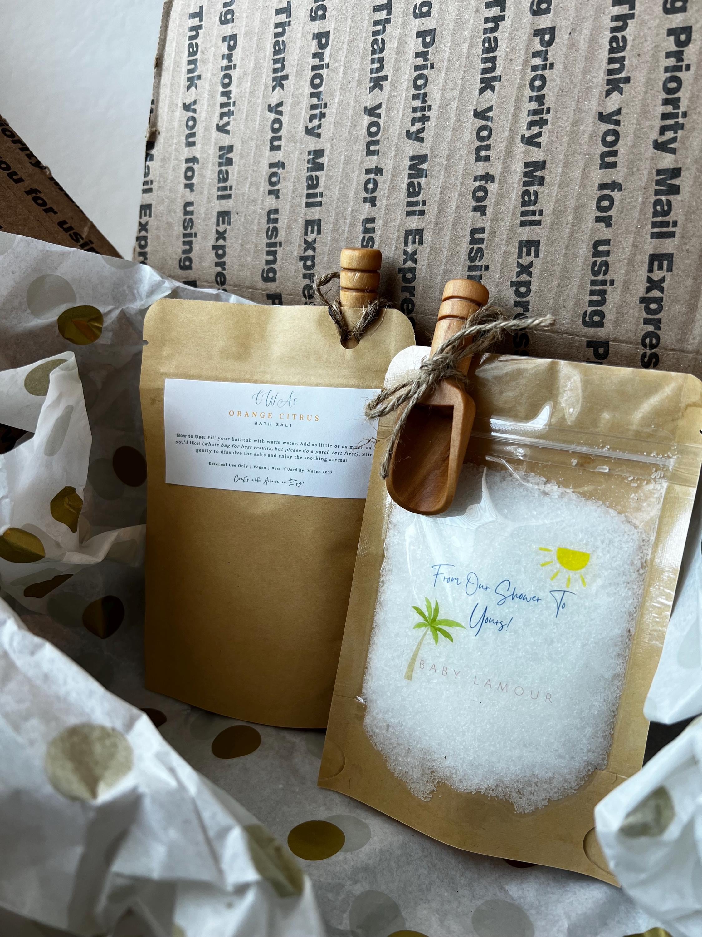 Set of Bulk Bath Salt Favors | Bath Salt Baby Shower Favors | Bath Salt ...