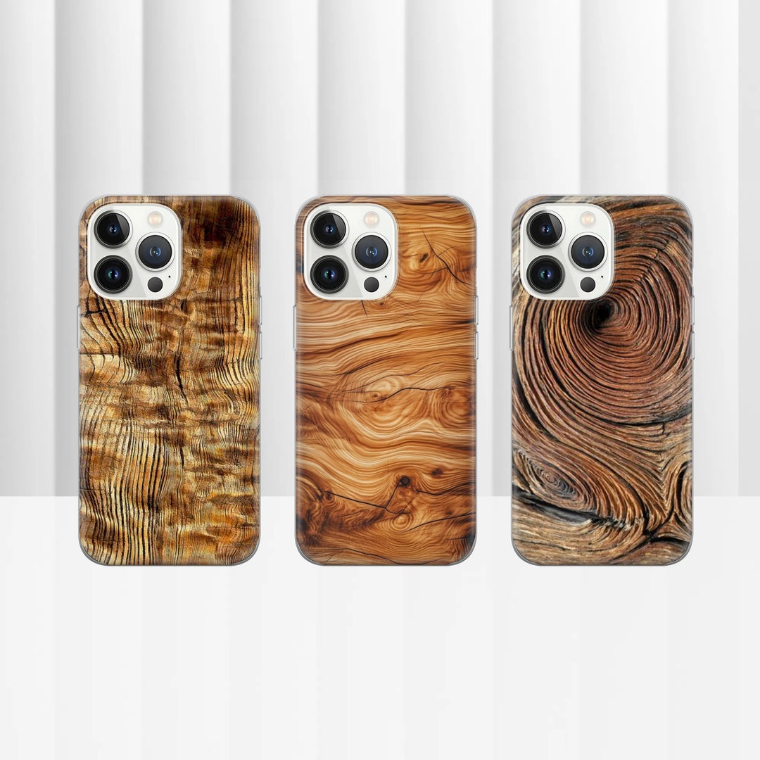 Biodegradable Modern Wood Texture Phone Case Natural Cover for iPhone ...