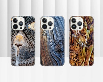 Biodegradable Modern Wood Texture Phone Case Natural Cover for iPhone ...