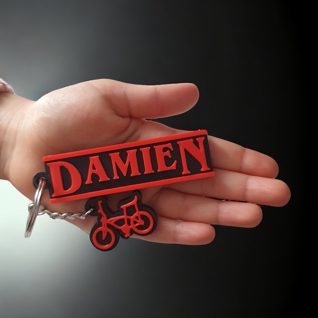 Personalised Strange Theme 3D Keyring, Keychains Party Bag Filler, Bag ...