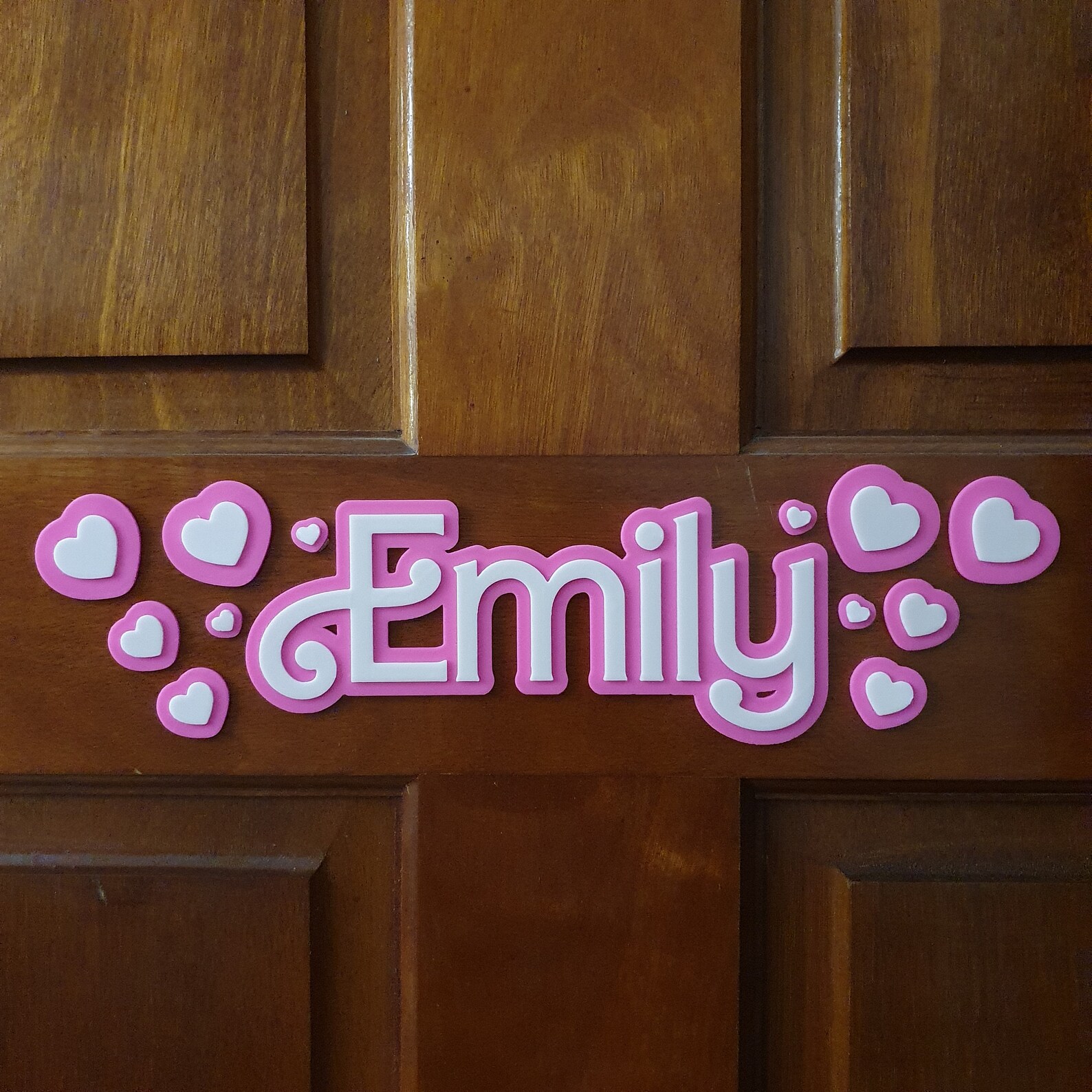 Personalised Bedroom Sign, Room Sign, Door Sign, Pink Doll, Custom Name ...