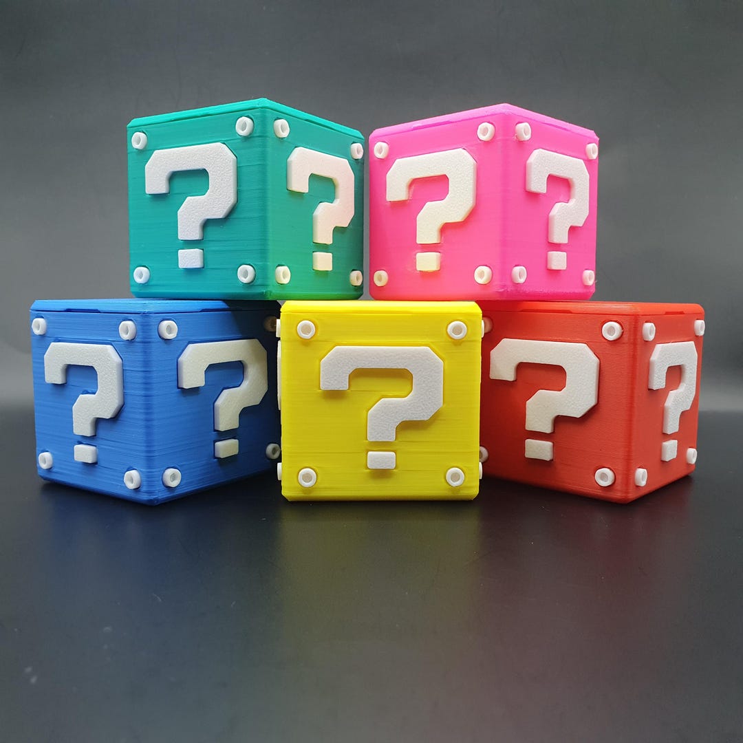 Nintendo Switch Game & SD Card Storage Holder 3D Printed Question Block ...
