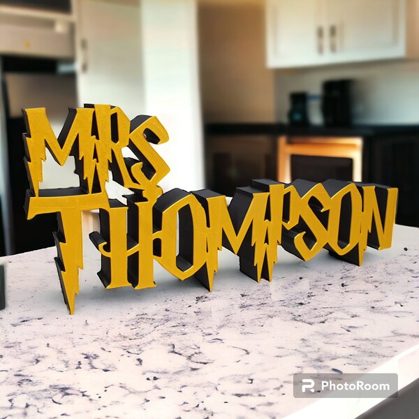 3d Printed Custom Desk Name Plate - Etsy
