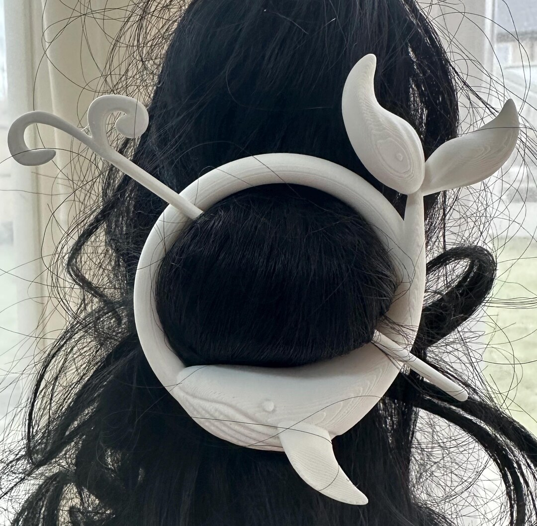 Whale Hair Pin 3D Printed - Etsy