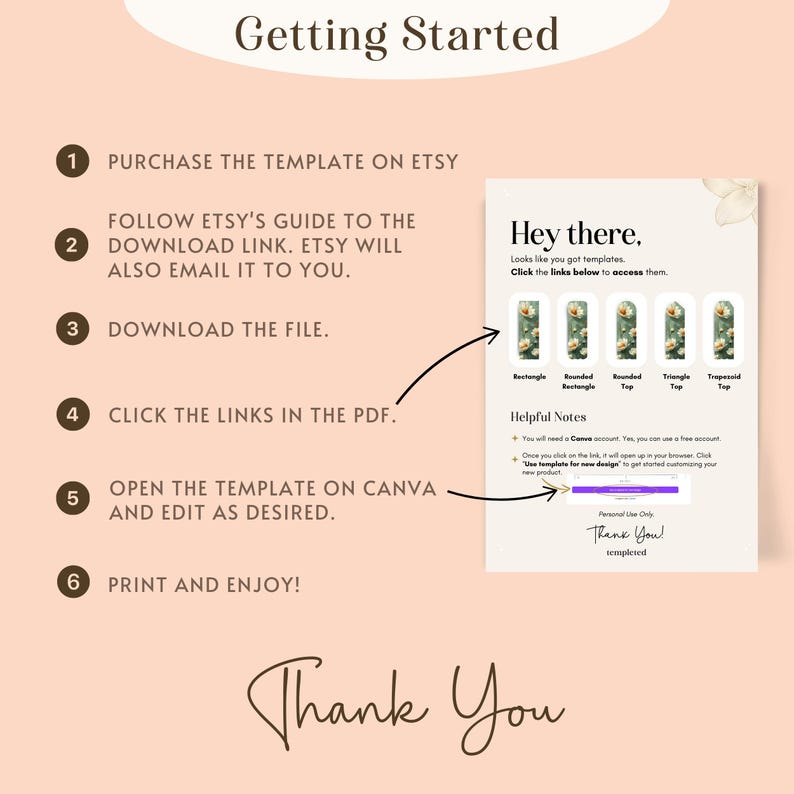 Editable Bookmark Templates, DIY Printable Bookmarks (digital Download ...