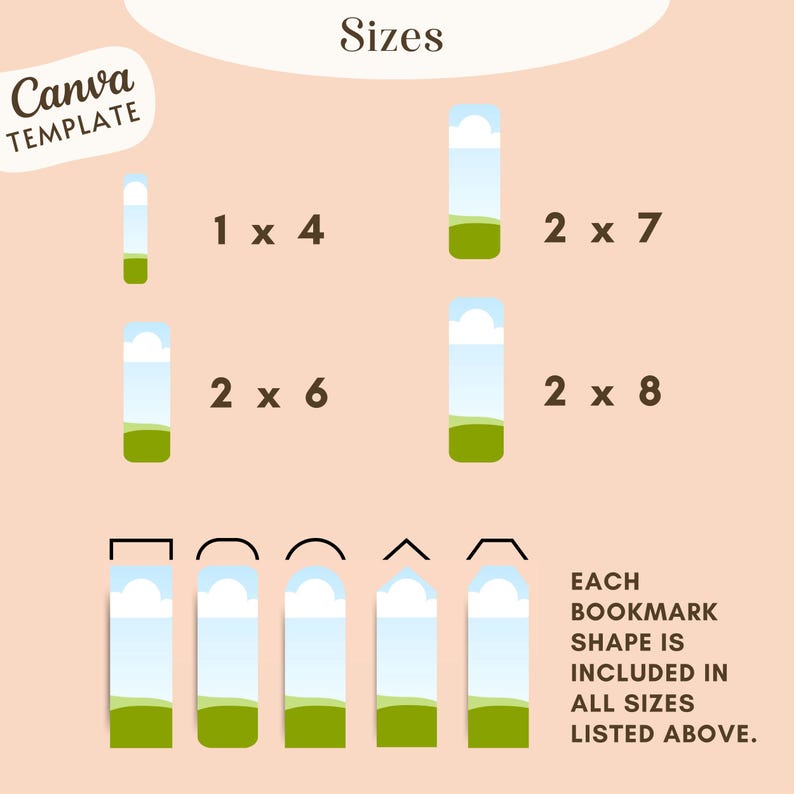 Editable Bookmark Templates, DIY Printable Bookmarks (digital Download ...