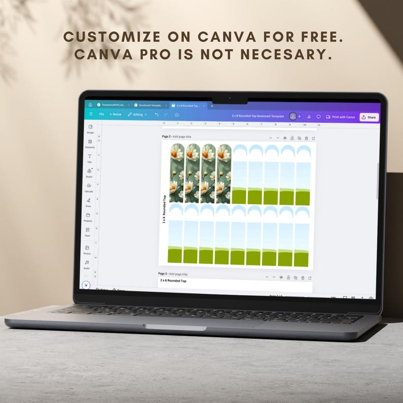 Editable Bookmark Templates, DIY Printable Bookmarks (digital Download ...