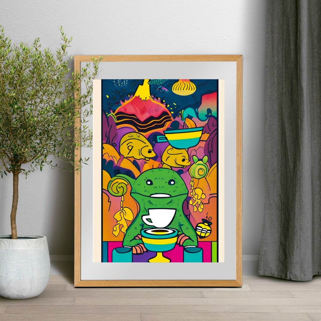 Psychedelic Poster Art, Alien Poster, Printable Poster, Poster Art ...