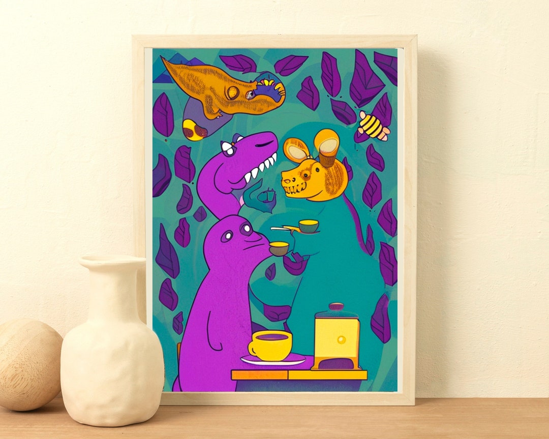 Dinosaur Abstract Poster, Digital Poster, Downloadable Poster, Creepy ...
