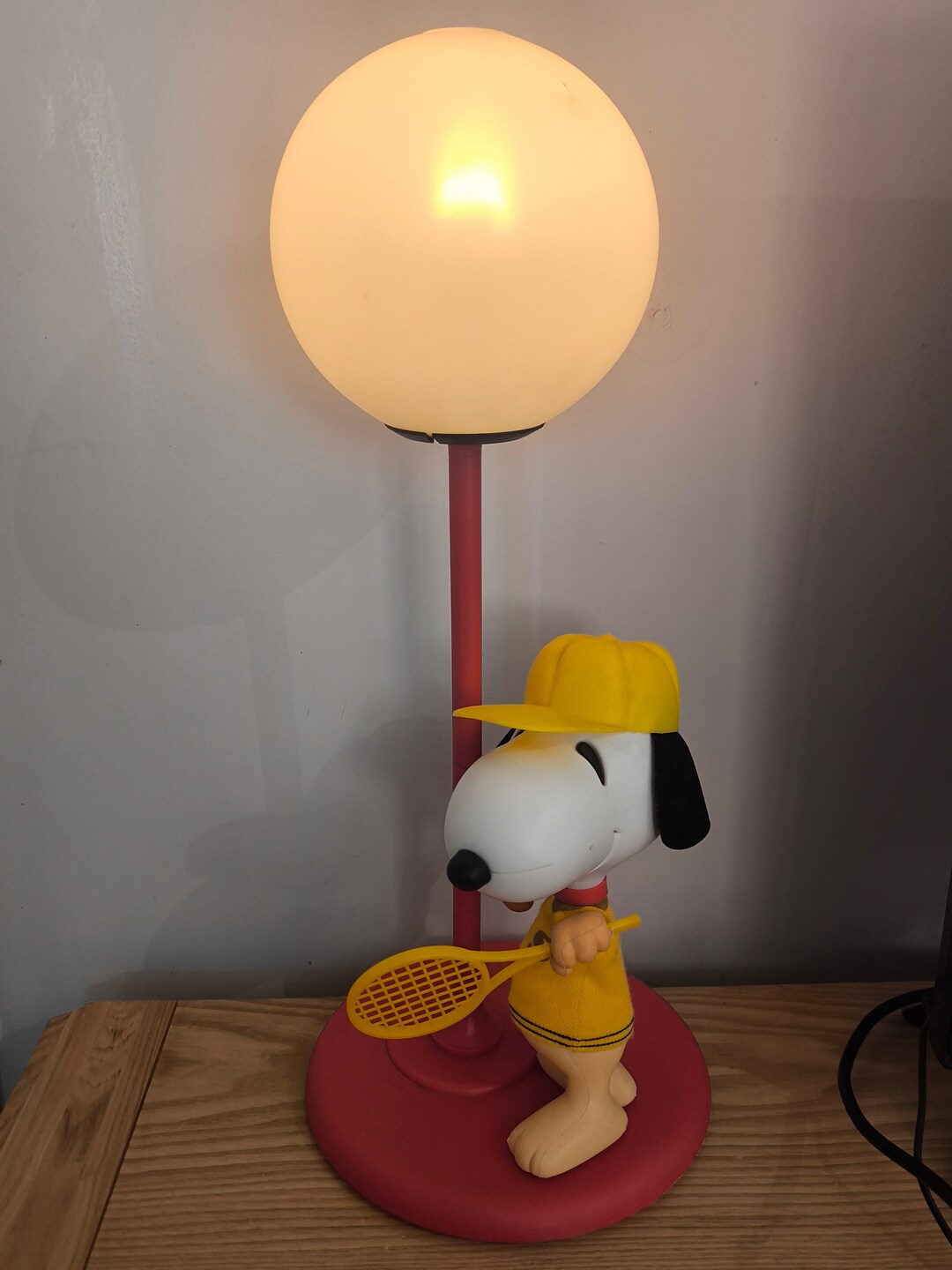 Magnificent Vintage Snoopy Tennis Lamp, Functional - Etsy