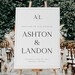 Couple's Initial Wedding Welcome Sign, Elegant Wedding Signs, Nuptial ...