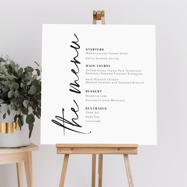 Wedding Menu Signs - Etsy