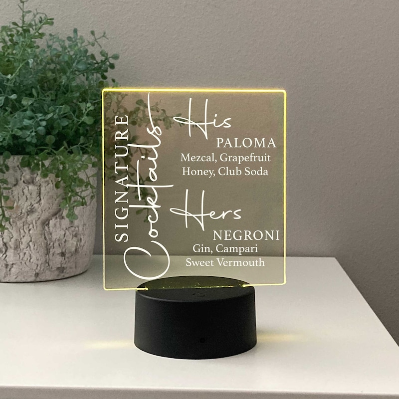 Acrylic Light up Sign - Etsy