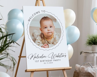 Baby's First Birthday, 12 Photo Milestone Welcome Display, 1st Birthday ...