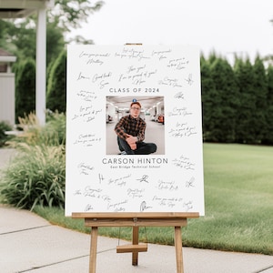 Guestbook Alternative Signature Sign, Minimalistic Personalized Senior ...