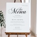 Wedding Dinner Menu Signs, Custom Dinner Party Menus, Couple's Wedding ...