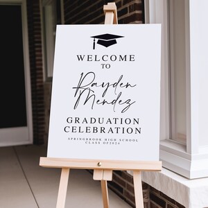 Custom Welcome to the Graduation Celebration Sign, High School/college ...