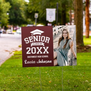 Custom Senior Yard Signs - 24''x18'' Coroplast Yard Sign With H Stake ...