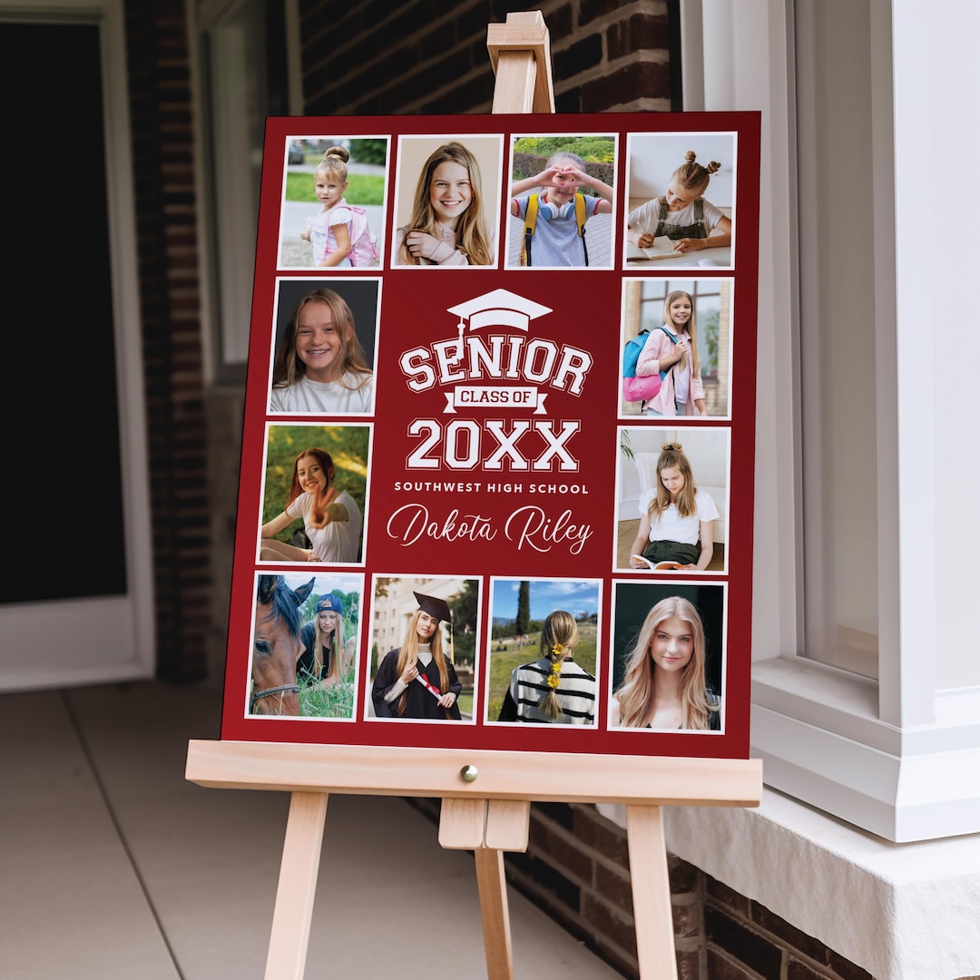 Photo Graduation Welcome Sign: Class of 2026, Collage Entrance Sign - Etsy