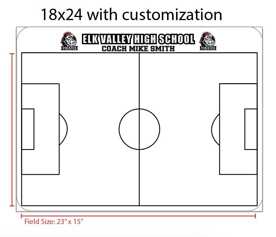 Custom Soccer Field Playboard, Coaching Whiteboard With Logo, Dry Erase ...